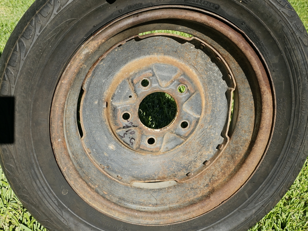 Various wheels from 1940 Ford Deluxe purchase - The Ford Barn